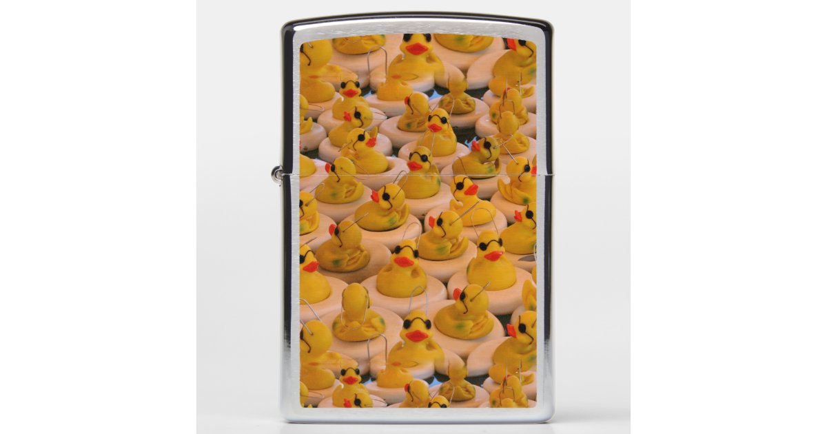 Cute Yellow Rubber Ducks Pattern Zippo Lighter | Zazzle