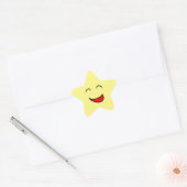 Cute Yellow Smiling Star Encouragement Star Sticker | Zazzle