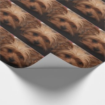 Cute Yorkie Wrapping Paper | Zazzle