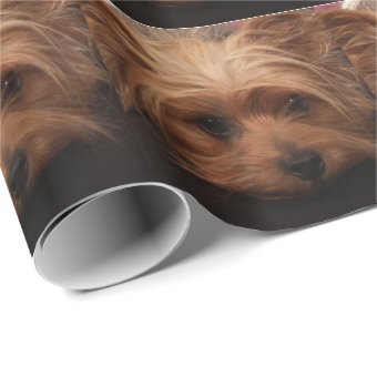 Cute Yorkie Wrapping Paper | Zazzle