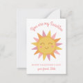 Cute You are my Sunshine Kids Classroom Valentine Note Card | Zazzle