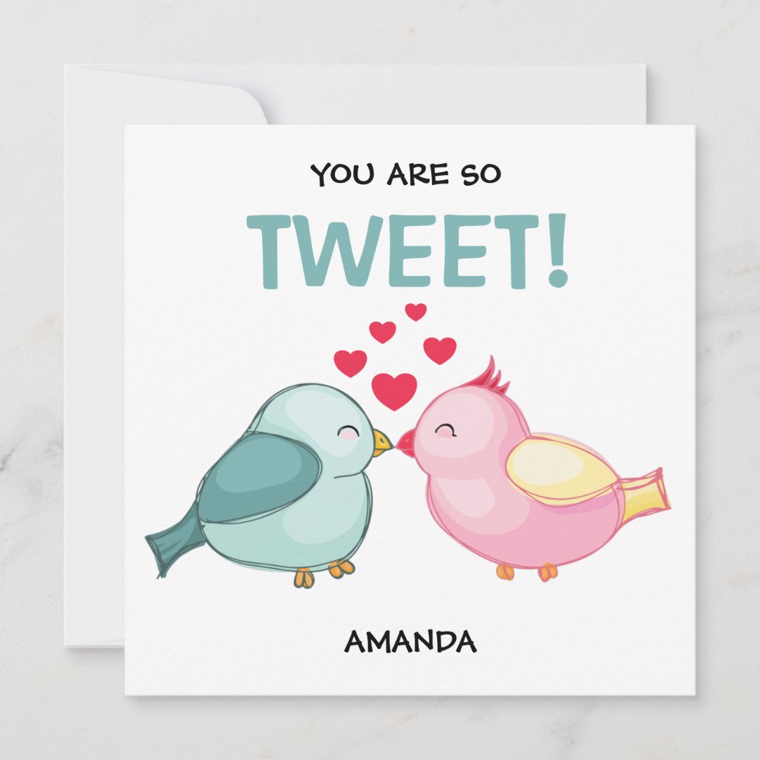 Cute You Are So Tweet Valentines Day Holiday Card | Zazzle