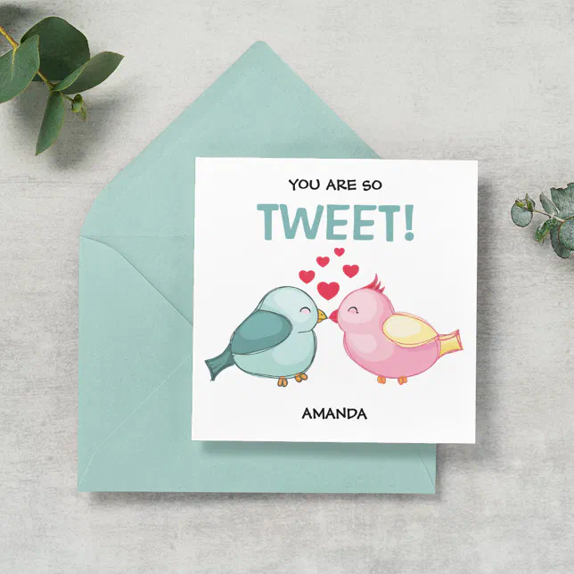 Cute You Are So Tweet Valentines Day Holiday Card | Zazzle
