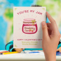 Cute You're My Jam Classroom Valentine's Day Photo Note Card | Zazzle