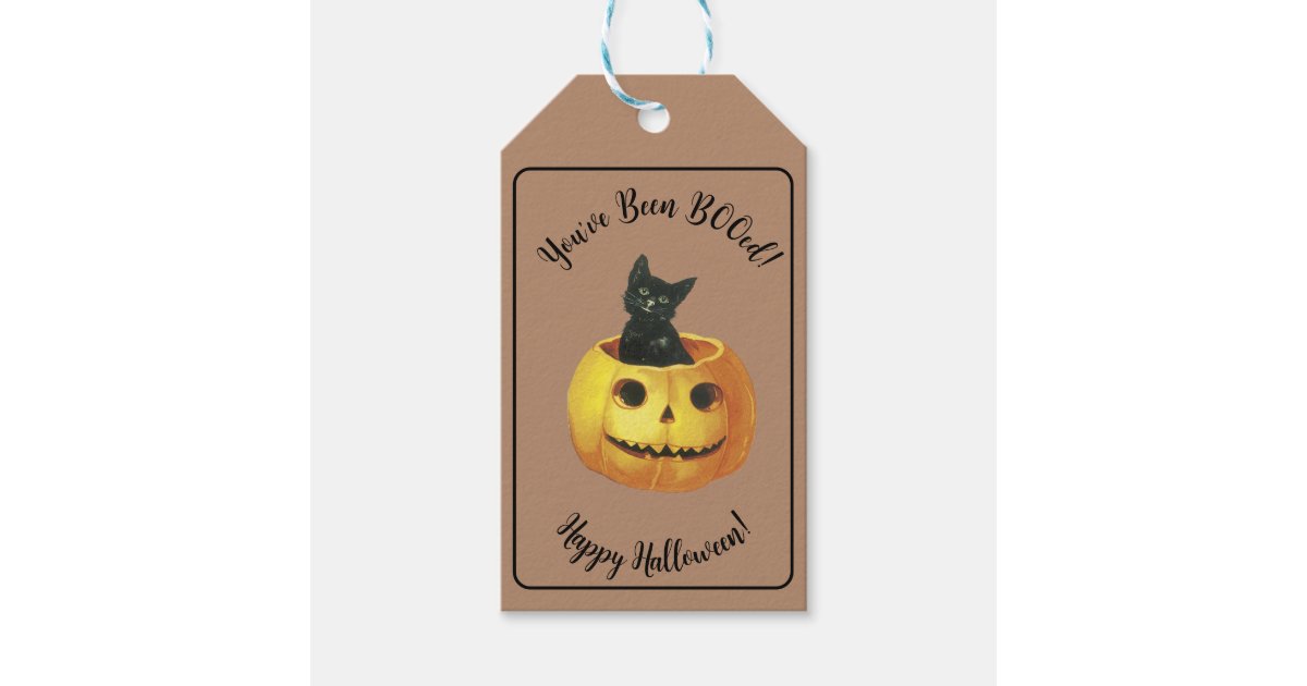 Cute You've Been BOOed Halloween Gift Tags | Zazzle