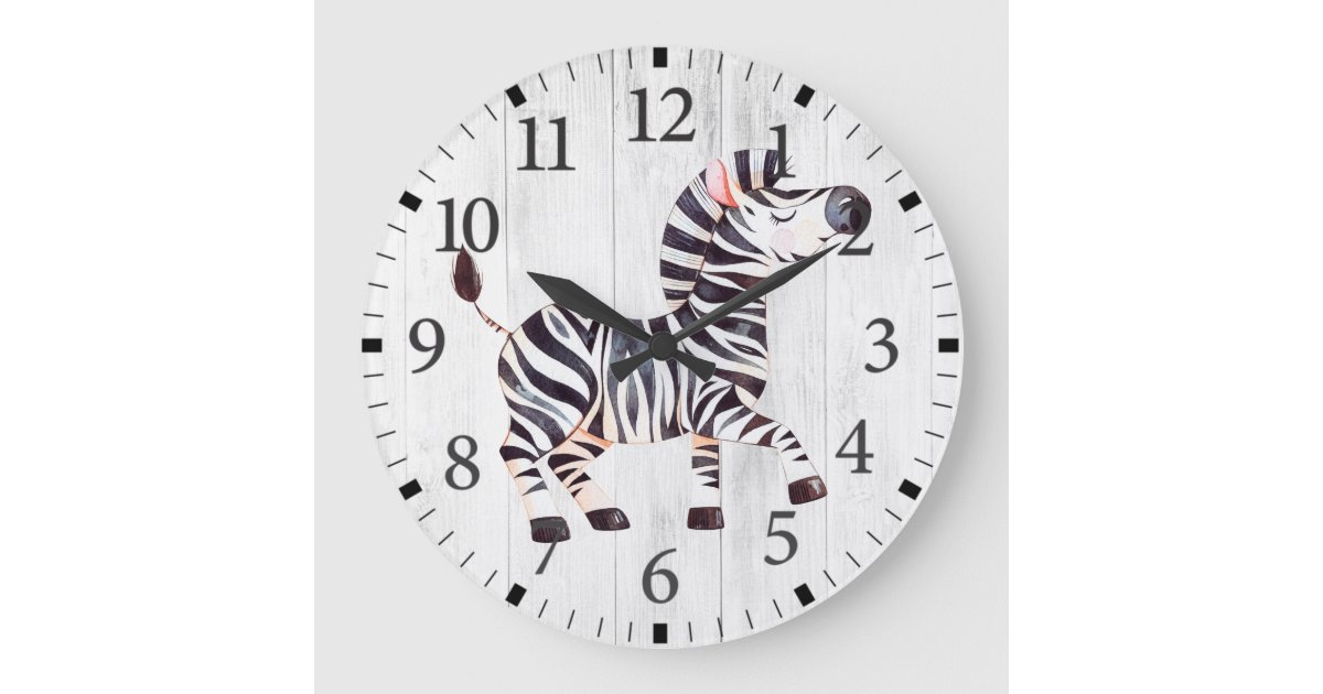 Cute Zebra Wall Clock | Zazzle