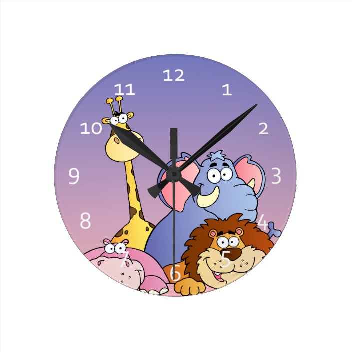 Cute Zoo Animals Clocks | Zazzle.com
