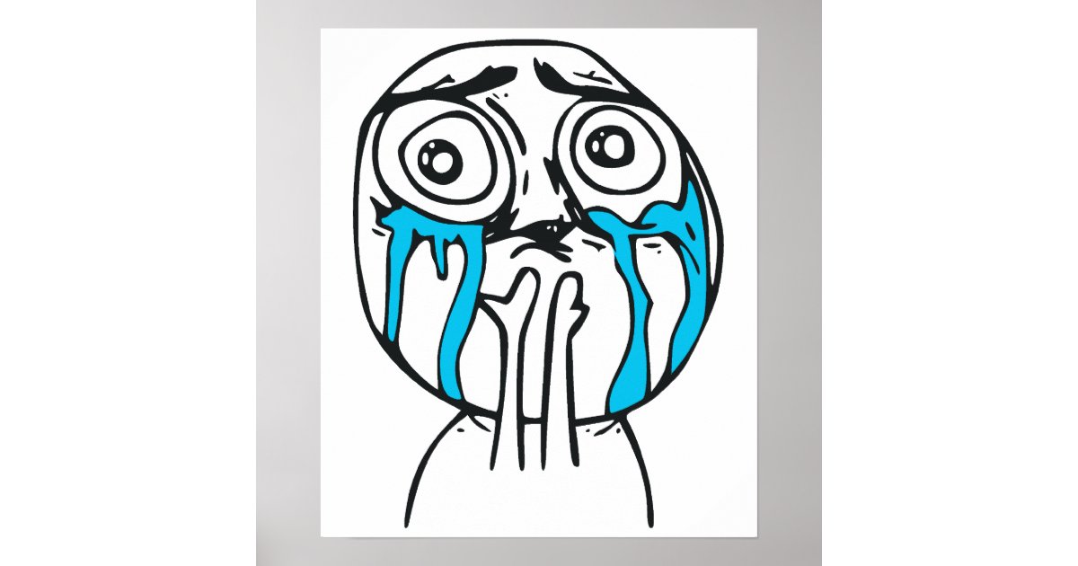 Cuteness Overload Cute Rage Face Meme Poster | Zazzle