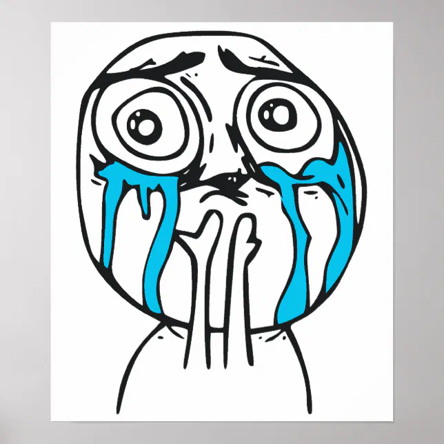 Cuteness Overload Cute Rage Face Meme Poster | Zazzle