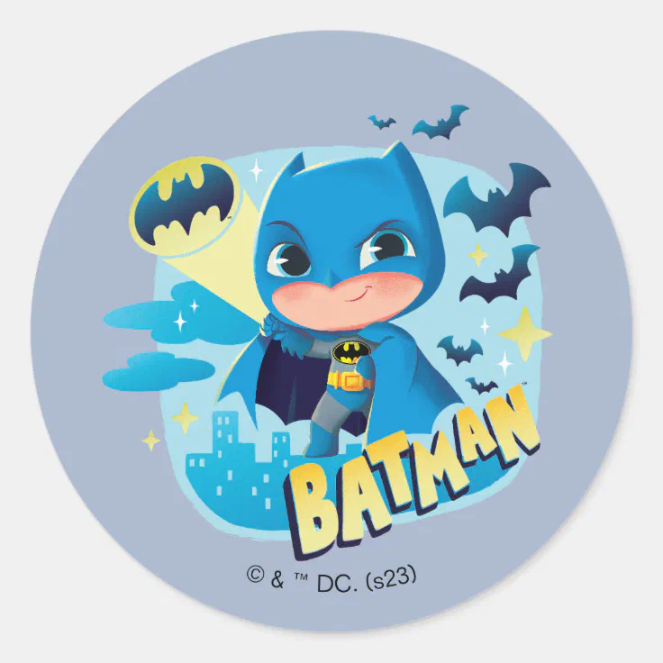 Cuter Than Cute Batman Classic Round Sticker | Zazzle