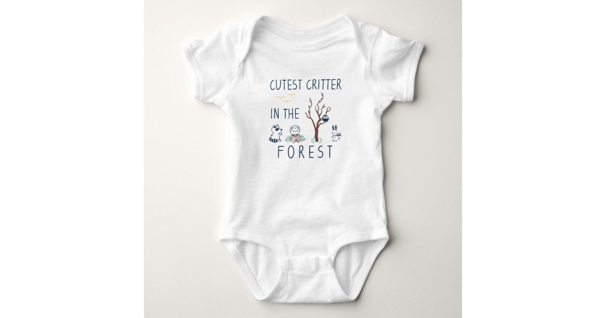Cutest Critter In The Forest | Woodland Animal Baby Bodysuit | Zazzle