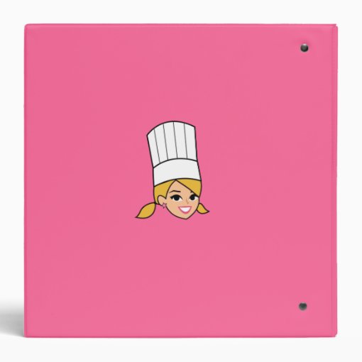 Cutest Girl Chef Recipe Binder | Zazzle