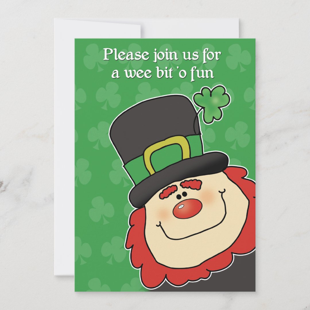 CUTEST LEPRECHAUN St. Patricks Day Invitation | Zazzle