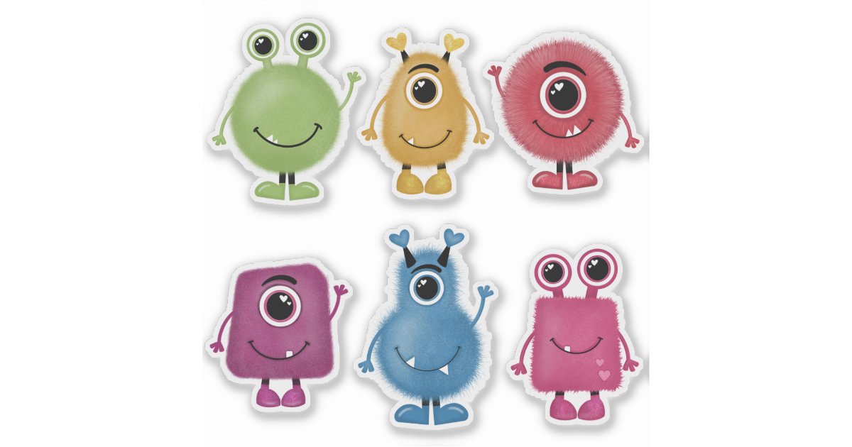 Cutest Little Monsters Sticker | Zazzle
