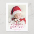 Cutest little snowflake photo birth announcement | Zazzle