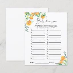 Cutie Baby Item Game. Baby Shower Game | Zazzle