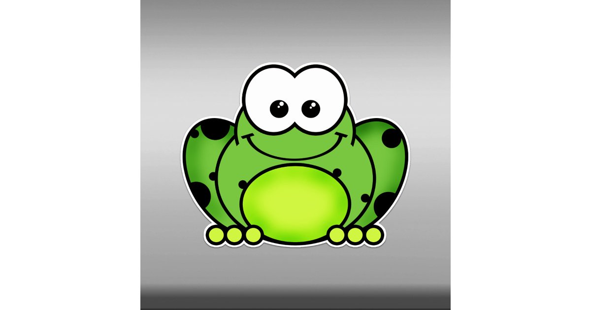Cutie Cartoon Frog Vinyl Sticker | Zazzle