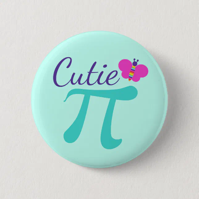Cutie Pi Symbol Math Pun Button | Zazzle