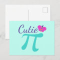 Cutie Pi Symbol Math Pun Postcard | Zazzle