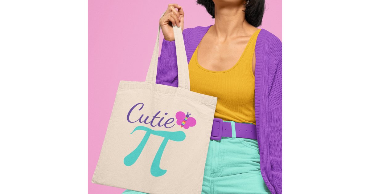 Cutie Pi Symbol Math Pun Tote Bag | Zazzle