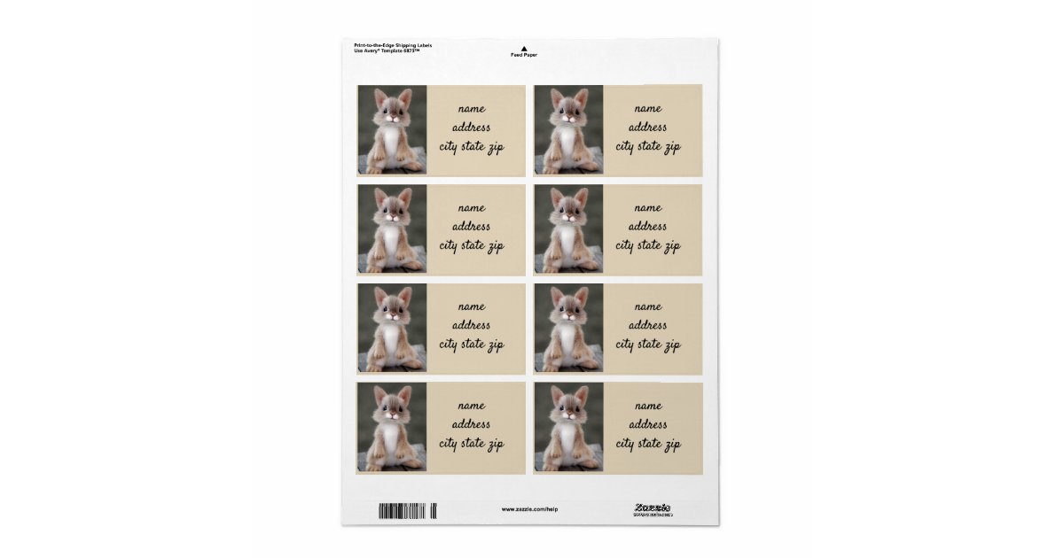 "CUTIE PIE BABY ANIMAL" RETURN ADDRESS LABELS | Zazzle