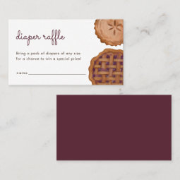Cutie Pie Diaper Raffle Baby Shower Insert Card | Zazzle