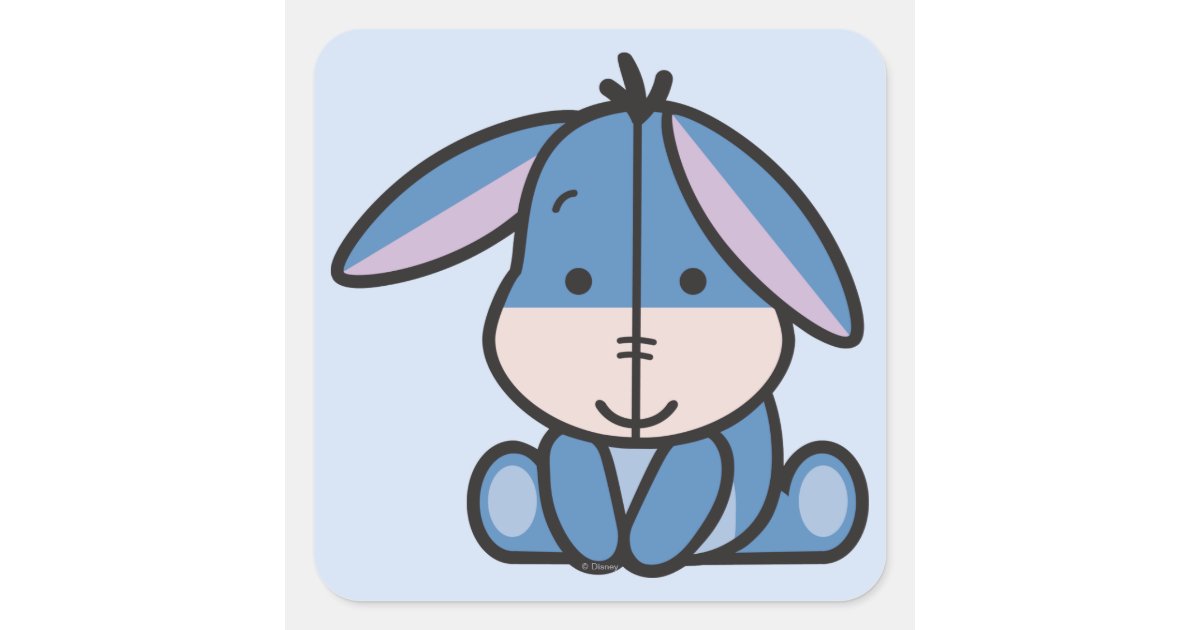 Cuties Eeyore Square Sticker | Zazzle