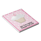 Cutout Cupcake with Pink Cherry on Top Notepad | Zazzle