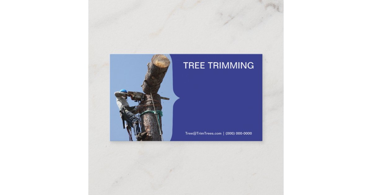 Cutting Down A Tree Service Business Card | Zazzle