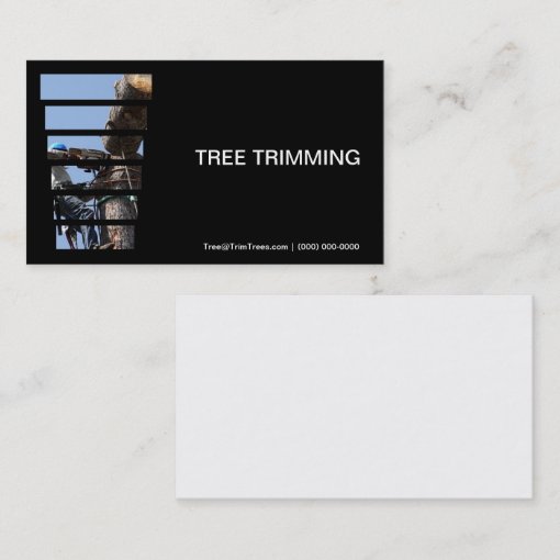 Cutting Down A Tree Trimmers Business Card | Zazzle