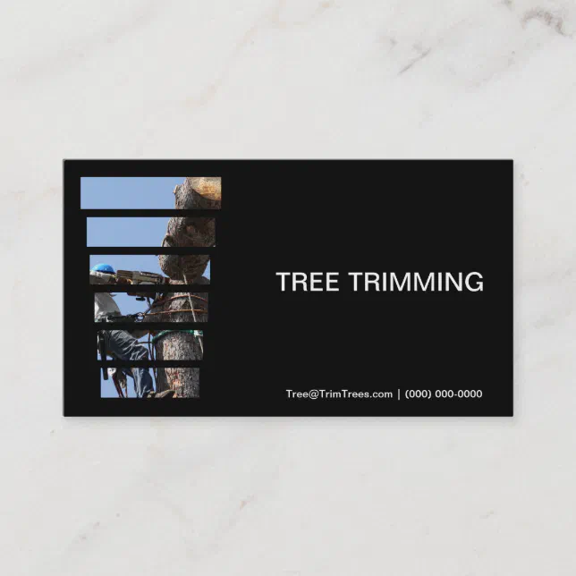 Cutting Down A Tree Trimmers Business Card | Zazzle