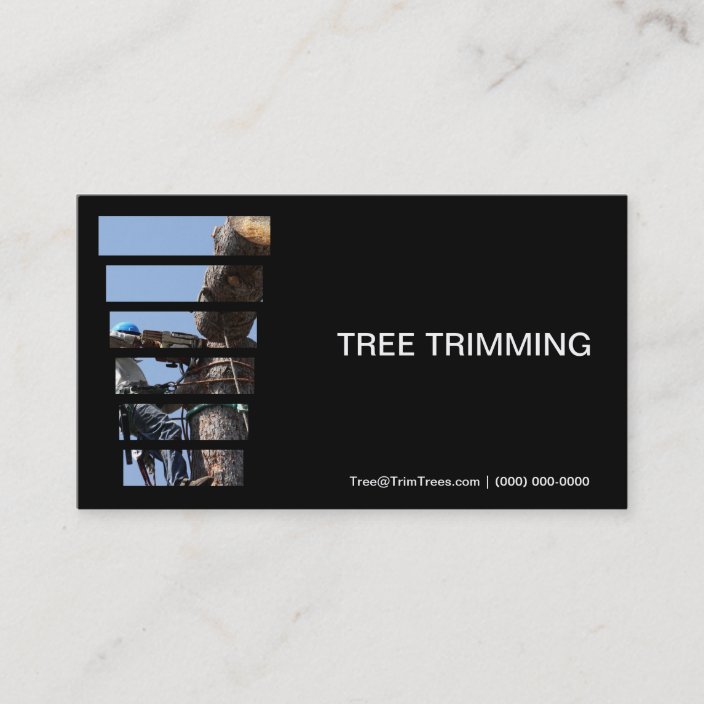 Cutting Down A Tree Trimmers Business Card | Zazzle.com