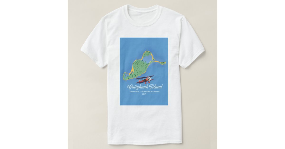 Cuttyhunk island Gosnold, Massachusetts map T-Shirt | Zazzle
