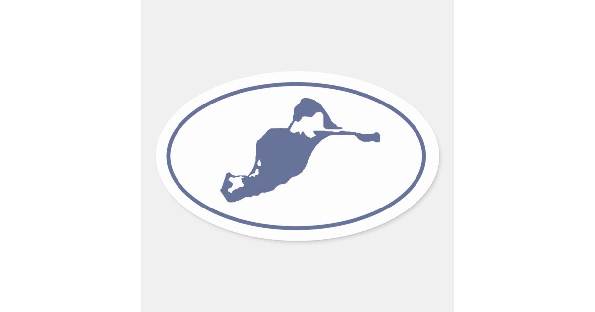 Cuttyhunk Island Oval Sticker | Zazzle