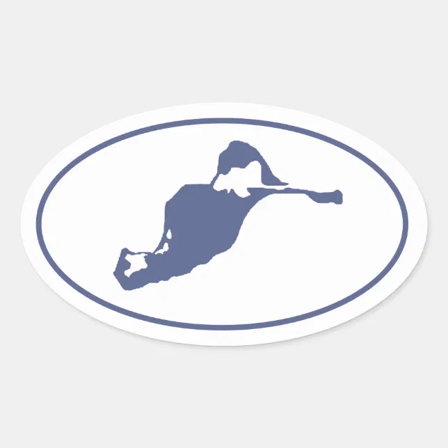 Cuttyhunk Island Oval Sticker | Zazzle