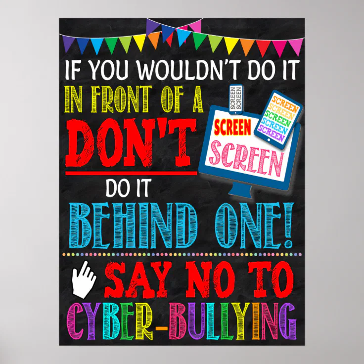 Cyber Bully Awareness Poster | Zazzle