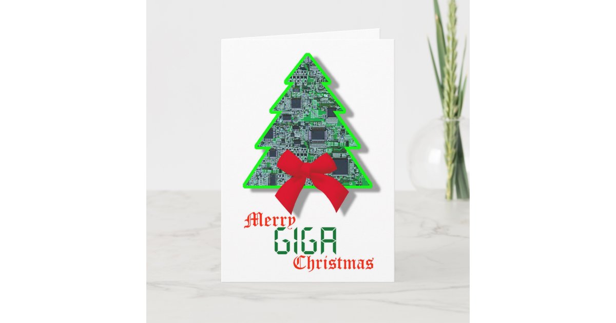 Cyber Christmas Card | Zazzle