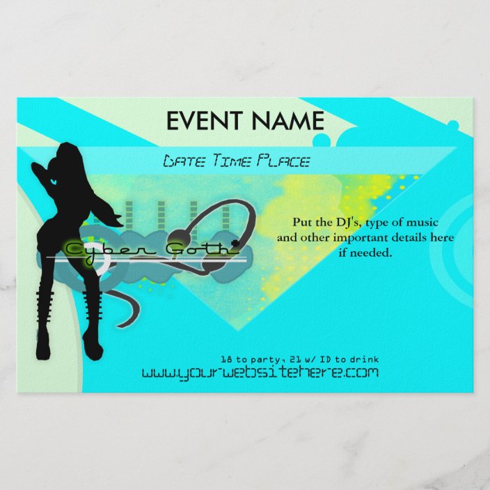Cyber Goth Party Flyer | Zazzle.com