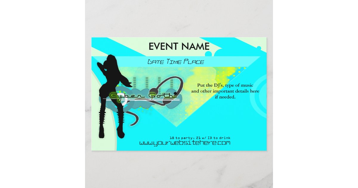 Cyber Goth Party Flyer | Zazzle