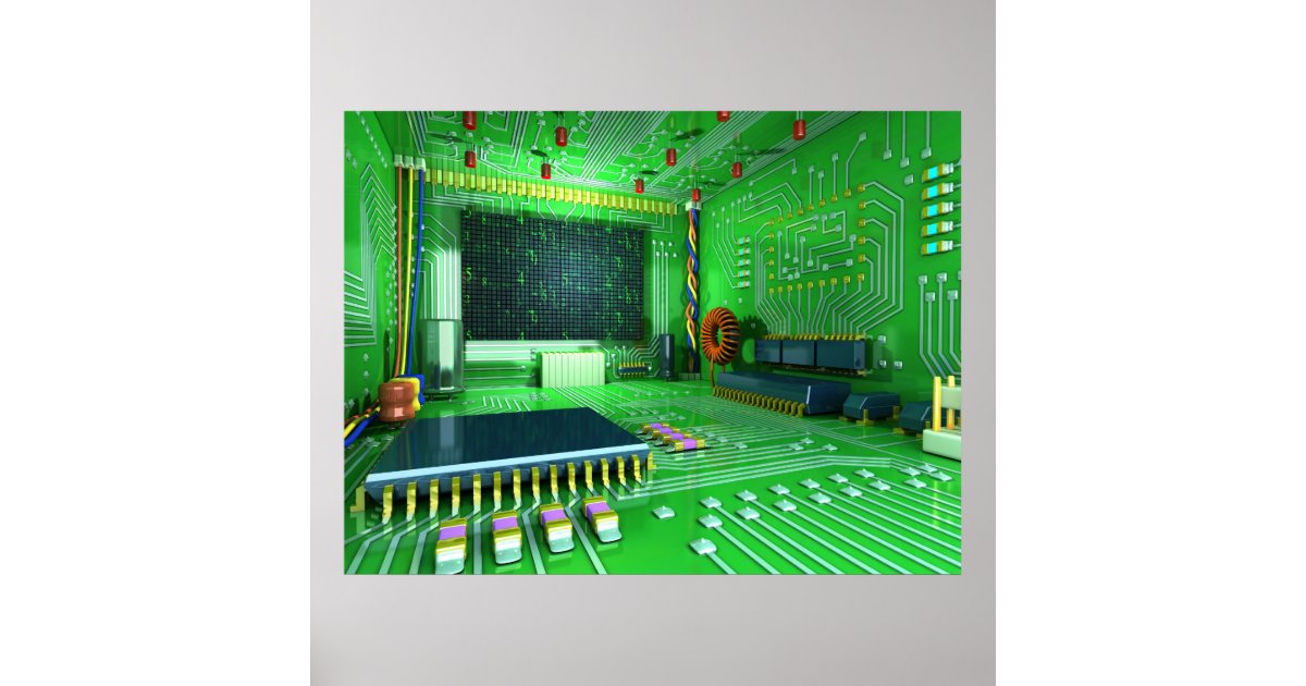 Cyber room poster | Zazzle