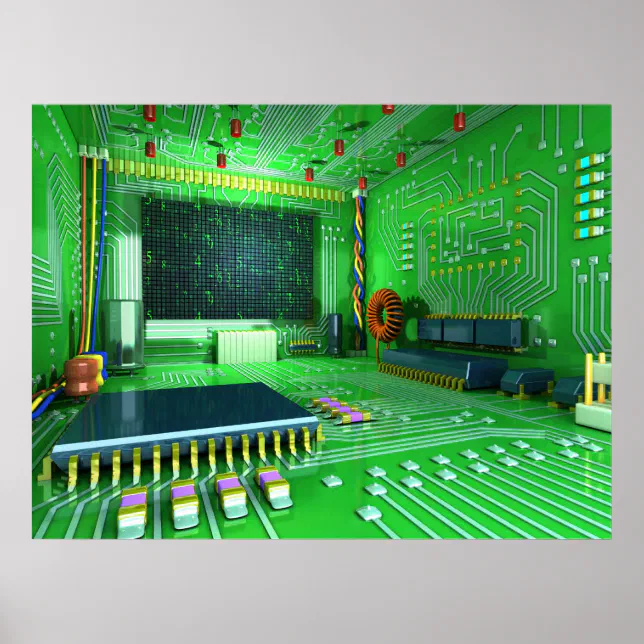 Cyber room poster | Zazzle