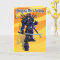 Cyber Samurai Birthday Card | Zazzle