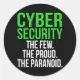 Cyber Security Computer IT Tech Software Classic Round Sticker | Zazzle