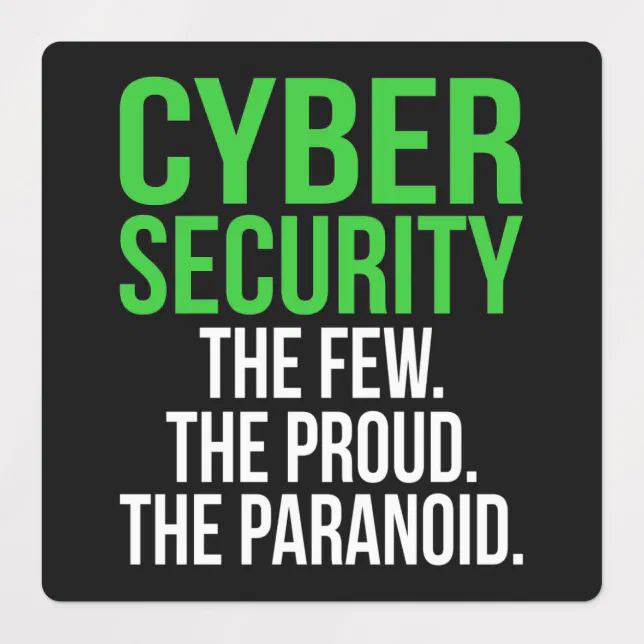 Cyber Security Computer IT Tech Software Labels | Zazzle