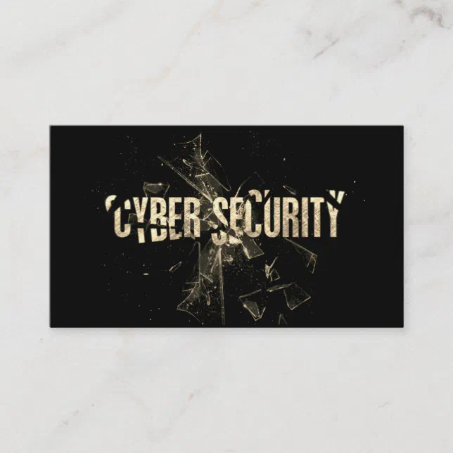Cyber Security Data Internet Analyst Modern Gold Business Card | Zazzle