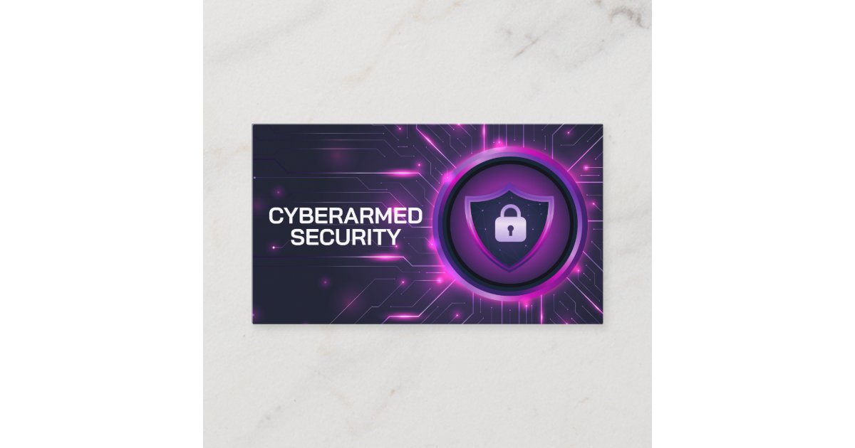 Cyber Security Tech Business Card | Zazzle