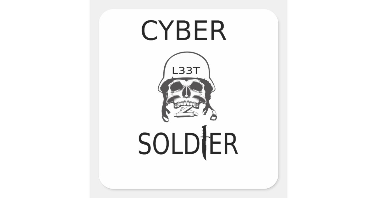 Cyber Soldier Hacker Stickers | Zazzle