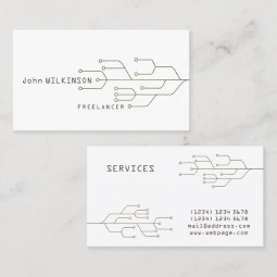 Cyber tech art template business card | Zazzle