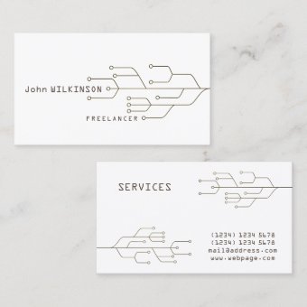 Cyber tech art template business card | Zazzle