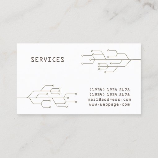 Cyber tech art template business card | Zazzle